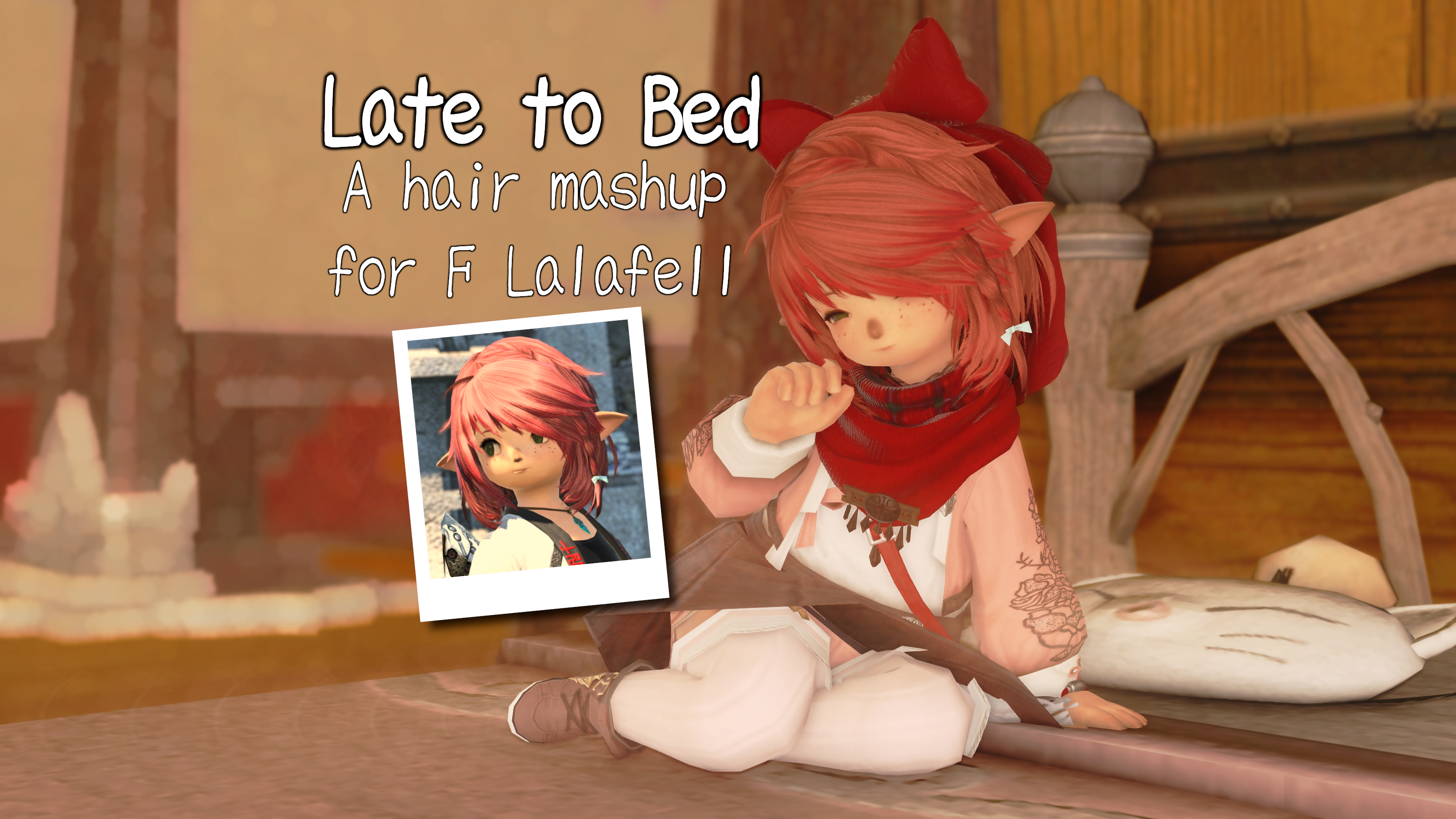 Late to Bed - hair mashup for F Lala - The Glamour Dresser : Final Fantasy XIV Mods and More