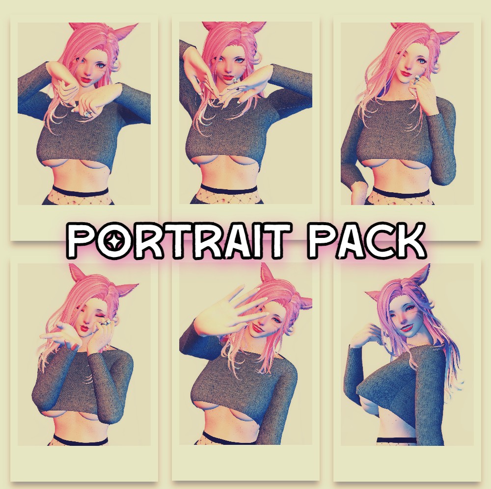 Portrait Pose Pack - The Glamour Dresser : Final Fantasy XIV Mods and More