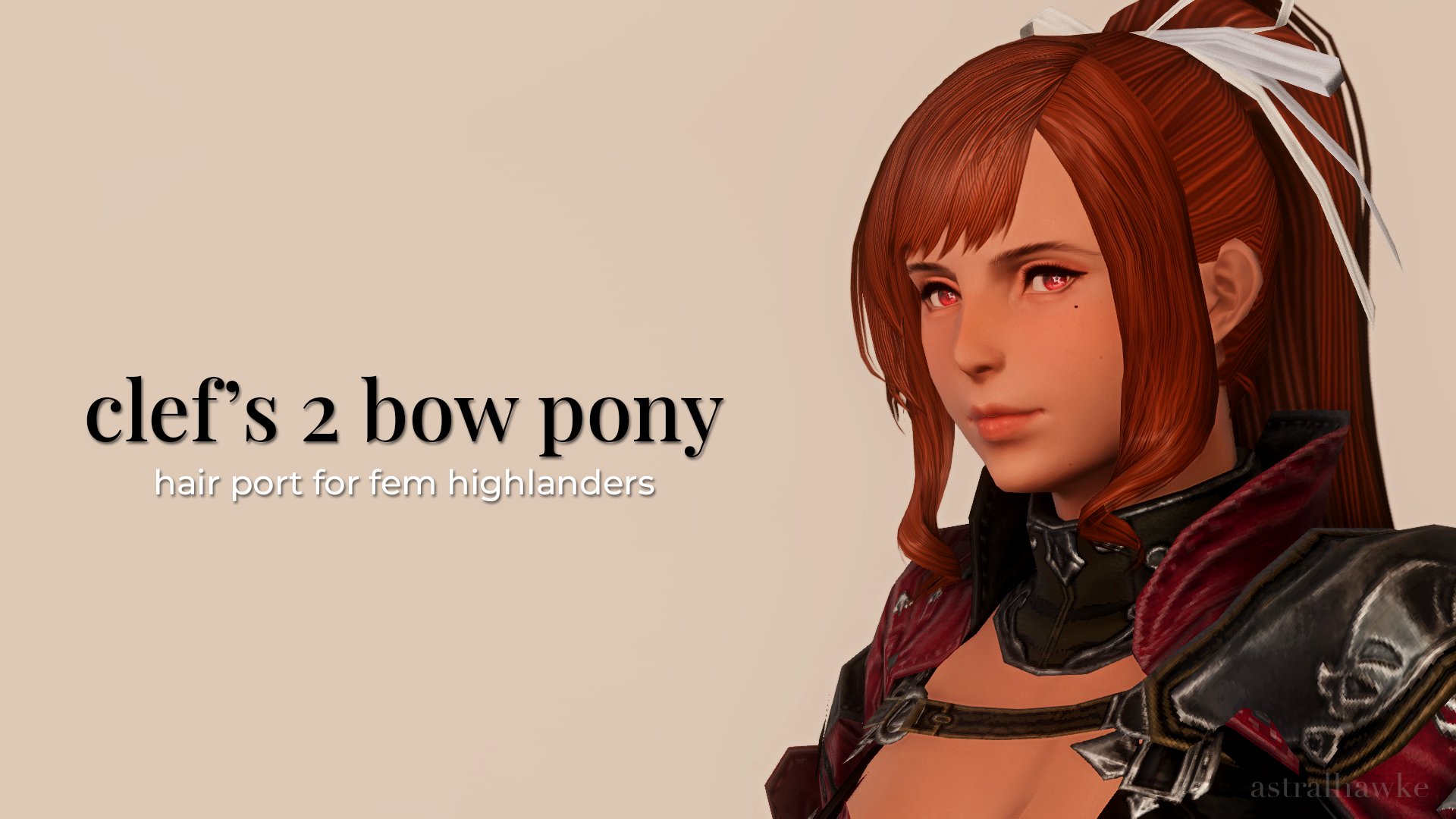 clef's 2 bow pony (f!highlander port) - The Glamour Dresser : Final ...