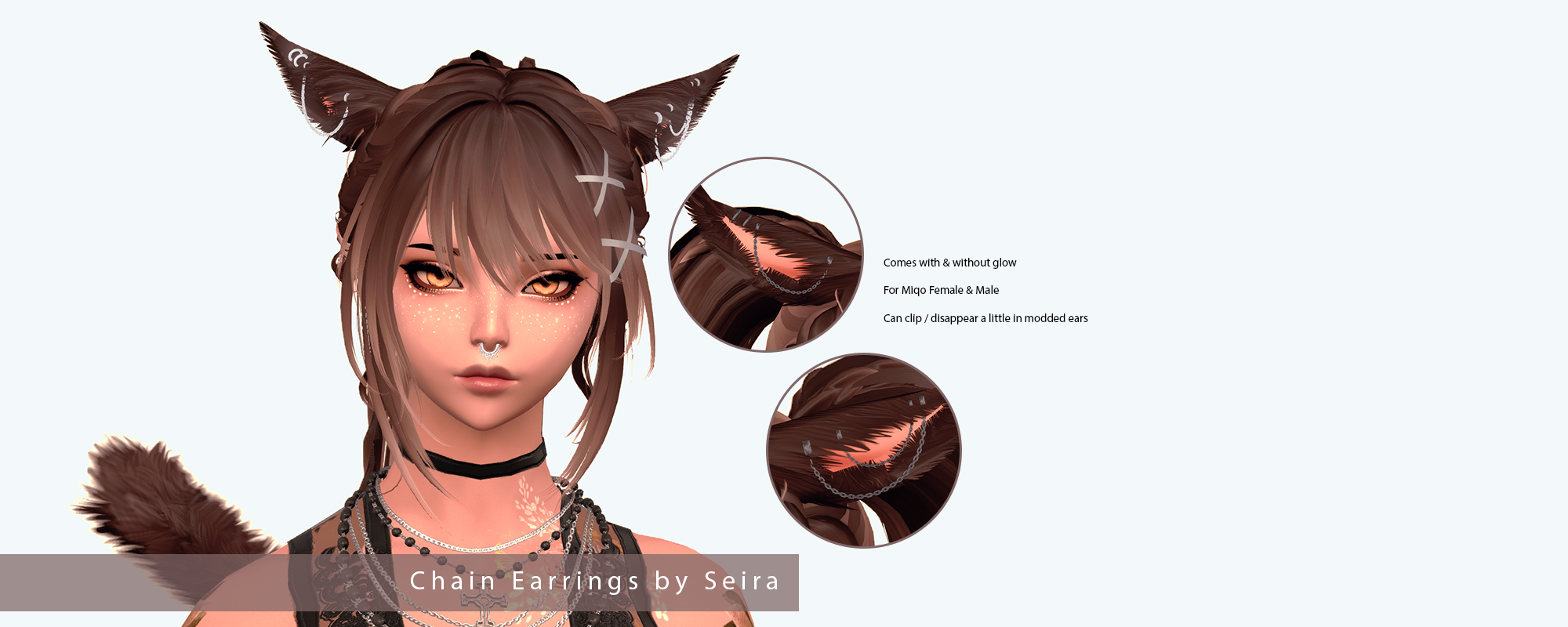 Chain Earrings - The Glamour Dresser : Final Fantasy XIV Mods and More