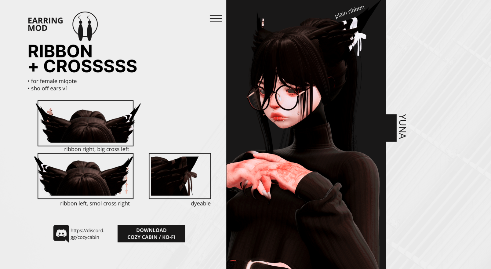 yuna.xiv, FFXIV Mod creator at The Glamour Dresser