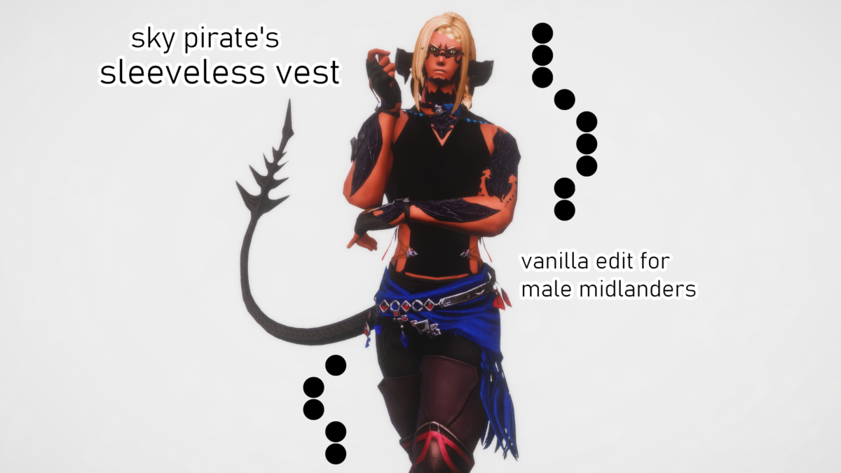 Sky Pirate's Sleeveless Vest - The Glamour Dresser : Final Fantasy XIV ...