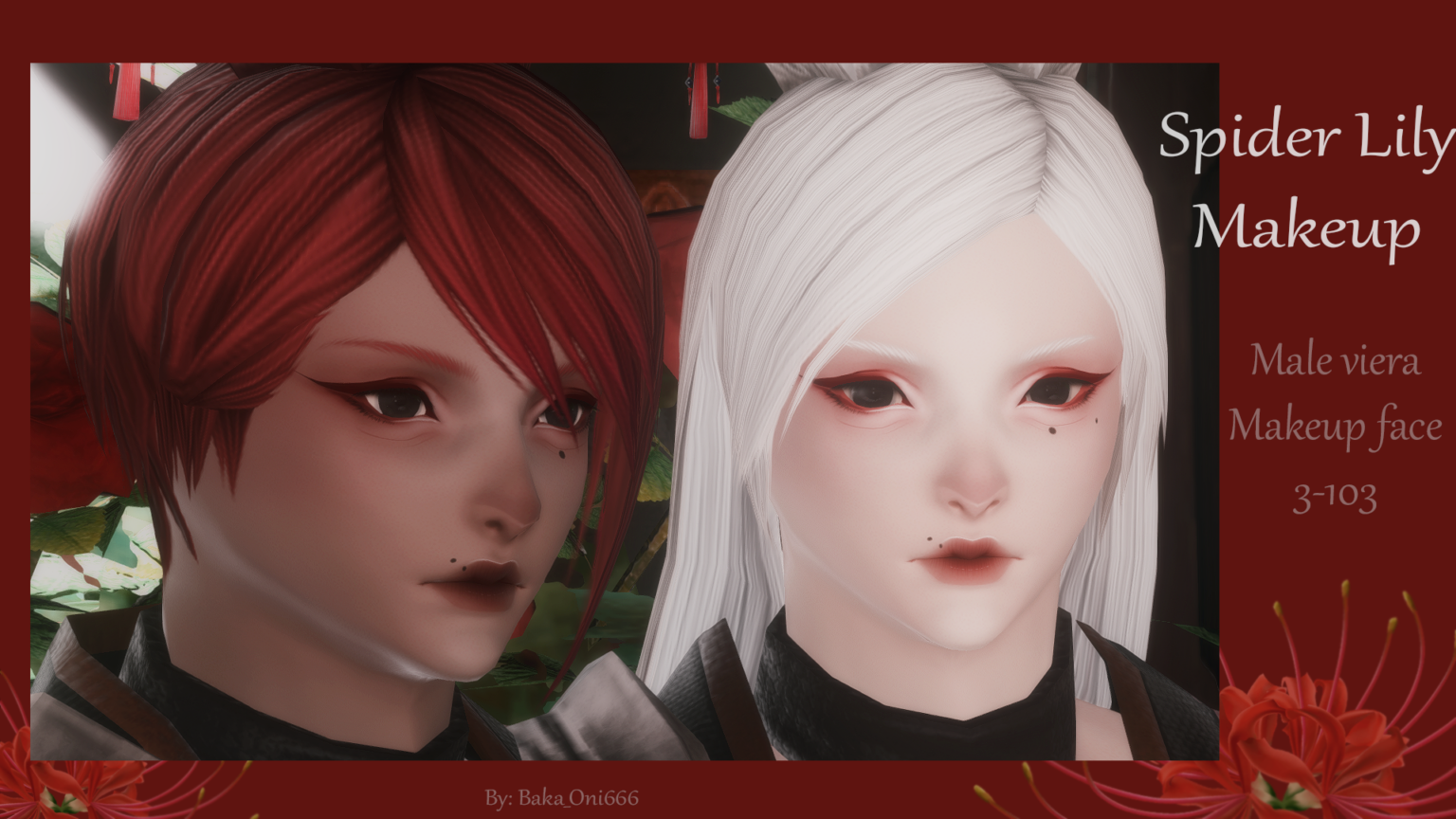 Spider Lily Makeup - The Glamour Dresser : Final Fantasy XIV Mods and More