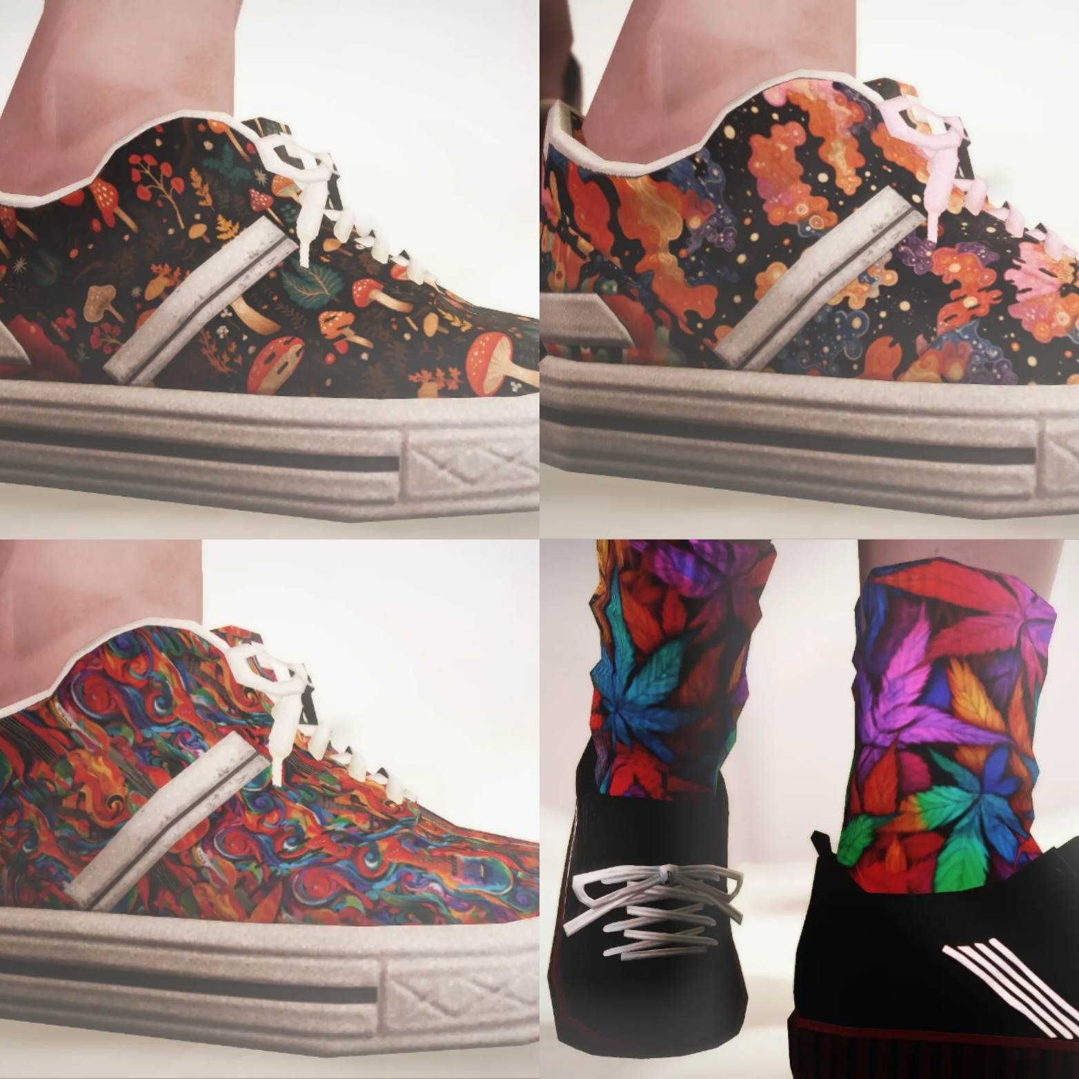 Psychedelic Shoe Pack - The Glamour Dresser : Final Fantasy XIV Mods ...