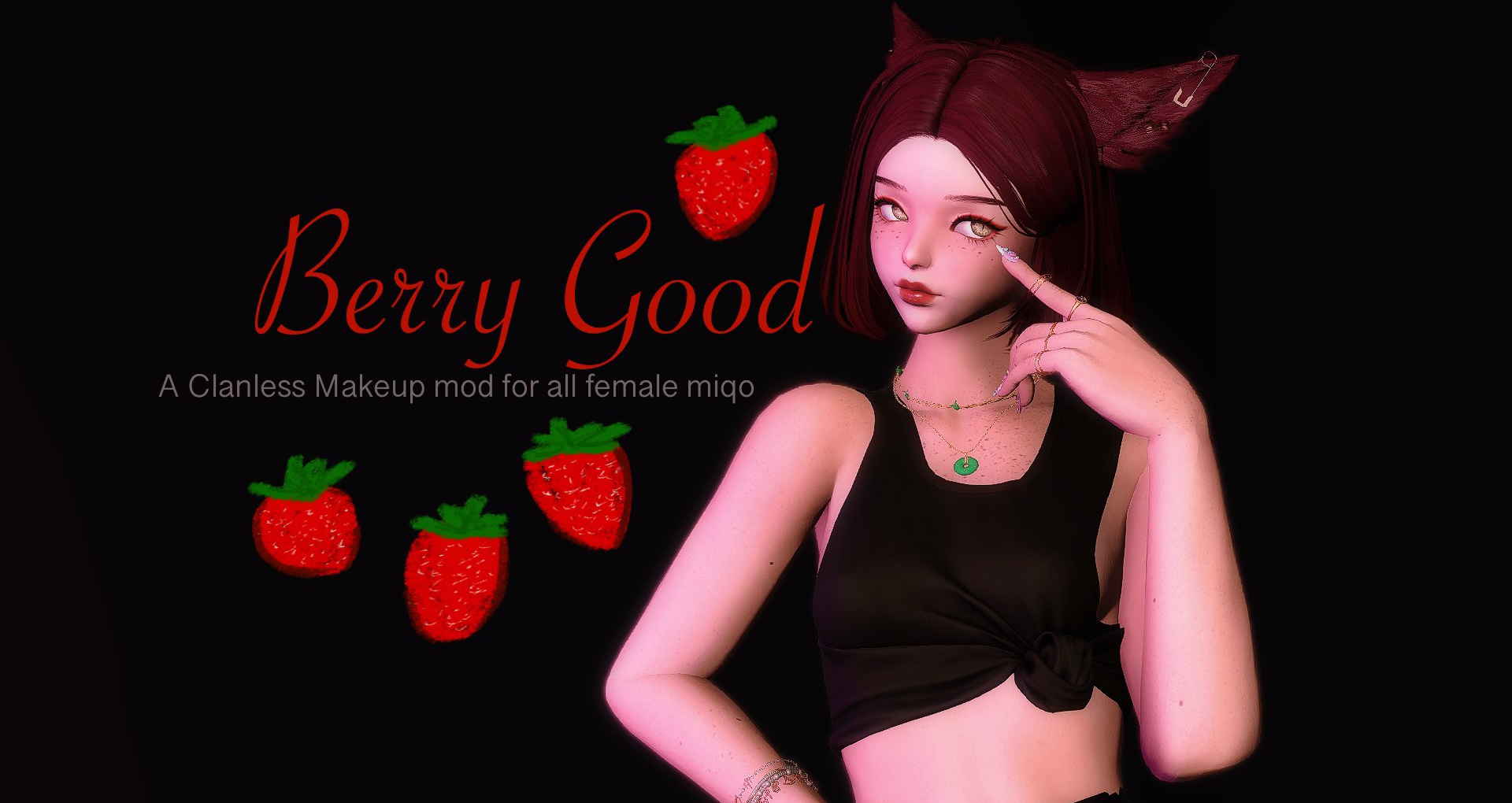 Berry Good ♡ Makeup for all Miqo'te Faces - The Glamour Dresser : Final Fantasy XIV Mods and More