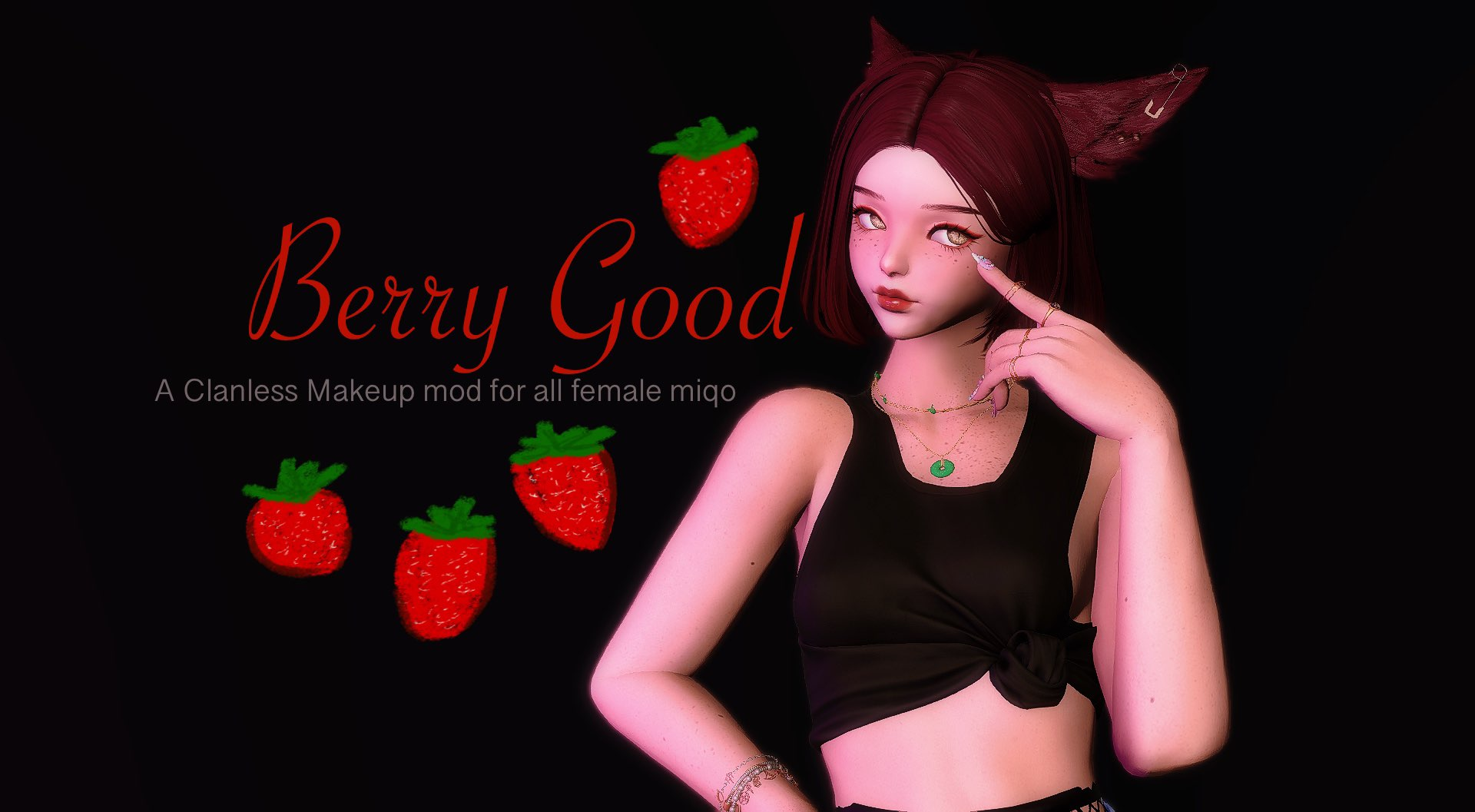 Berry Good ♡ Makeup for all Miqo'te Faces - The Glamour Dresser : Final Fantasy XIV Mods and More