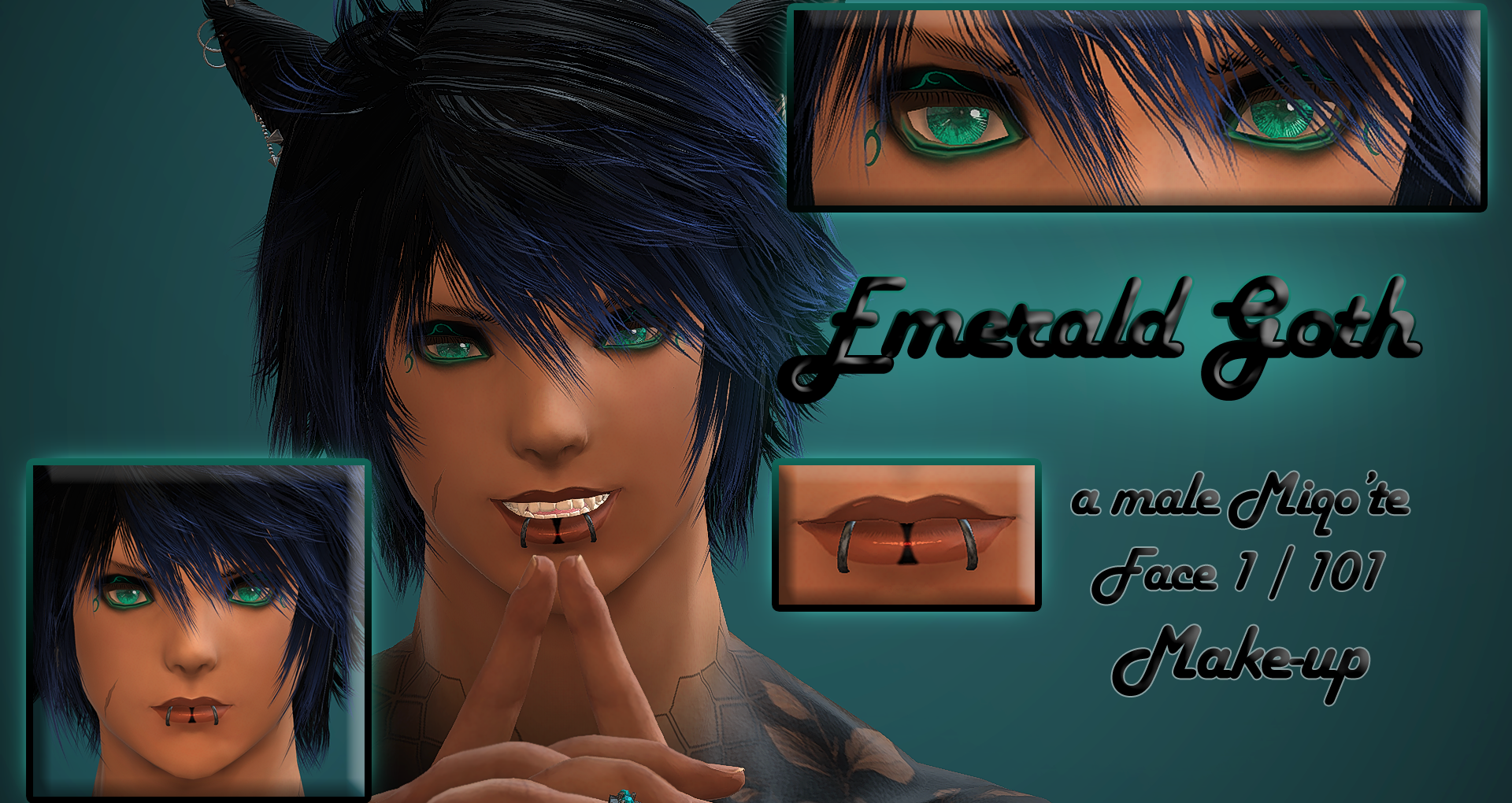Emerald Goth - The Glamour Dresser : Final Fantasy XIV Mods and More