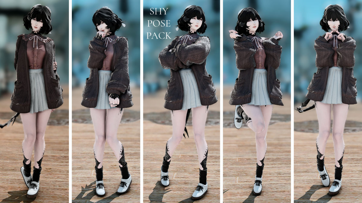 [Amane] Shy Pose Pack - The Glamour Dresser : Final Fantasy XIV Mods and More