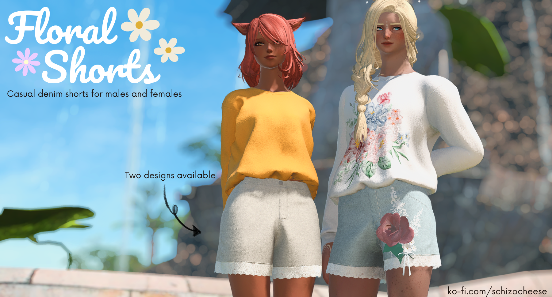 【玲】Floral Shorts [TBSE, Bibo+] - The Glamour Dresser : Final Fantasy ...