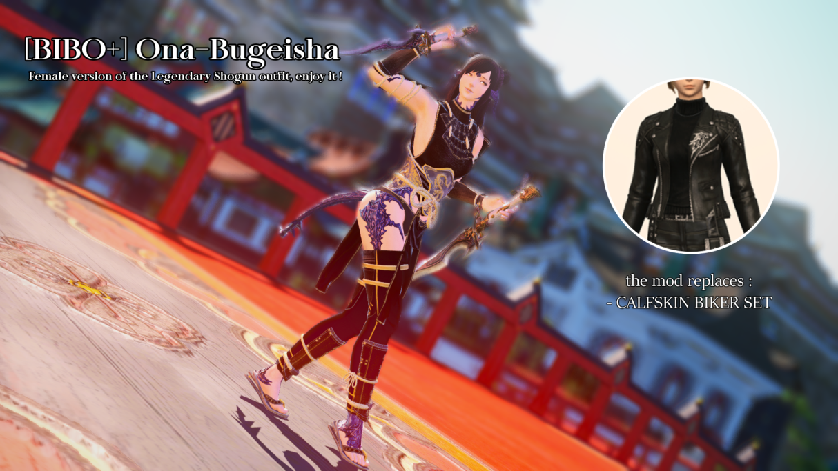 [BIBO +] Ona-Bugeisha - The Glamour Dresser : Final Fantasy XIV Mods and More