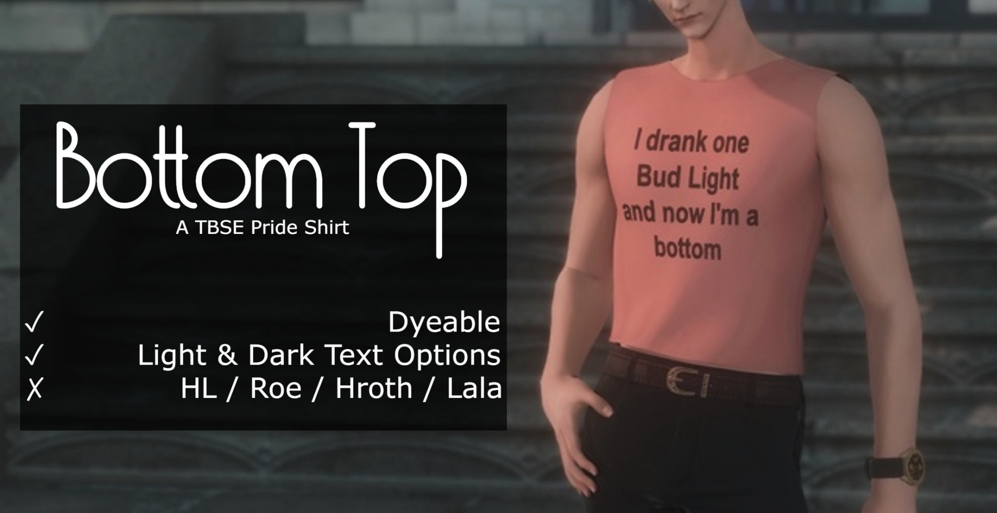 Bottom Top - A Shirt for TBSE - The Glamour Dresser : Final Fantasy XIV ...