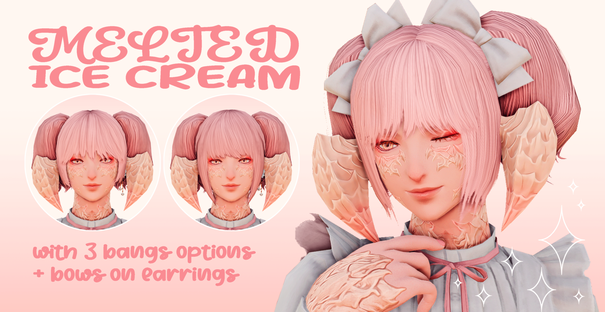 Melted Ice Cream (Mashup Hair for F!Au Ra) - The Glamour Dresser ...