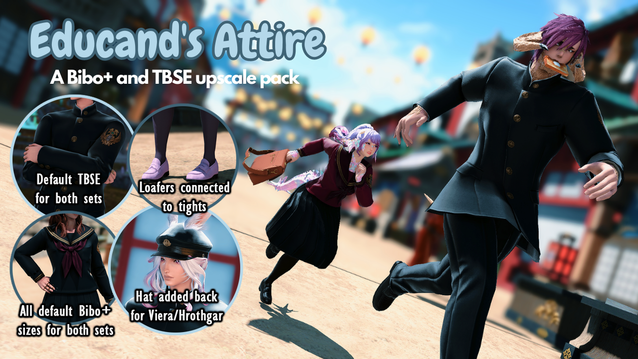 [FP] Educand's Attire - TBSE & Bibo+ - The Glamour Dresser : Final Fantasy XIV Mods and More