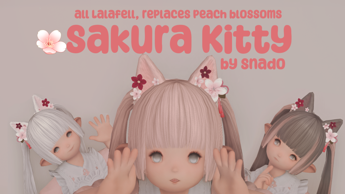 Sakura Kitty Ears for Lalafell - The Glamour Dresser : Final Fantasy ...