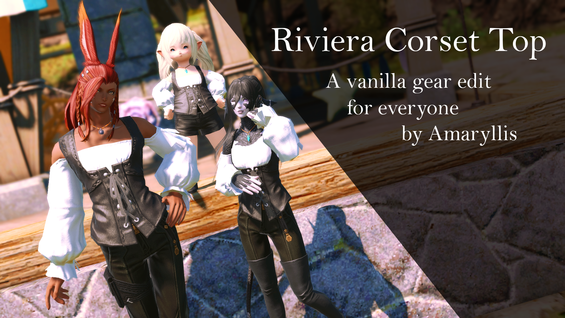 Riviera Corset Top - The Glamour Dresser : Final Fantasy XIV Mods and More