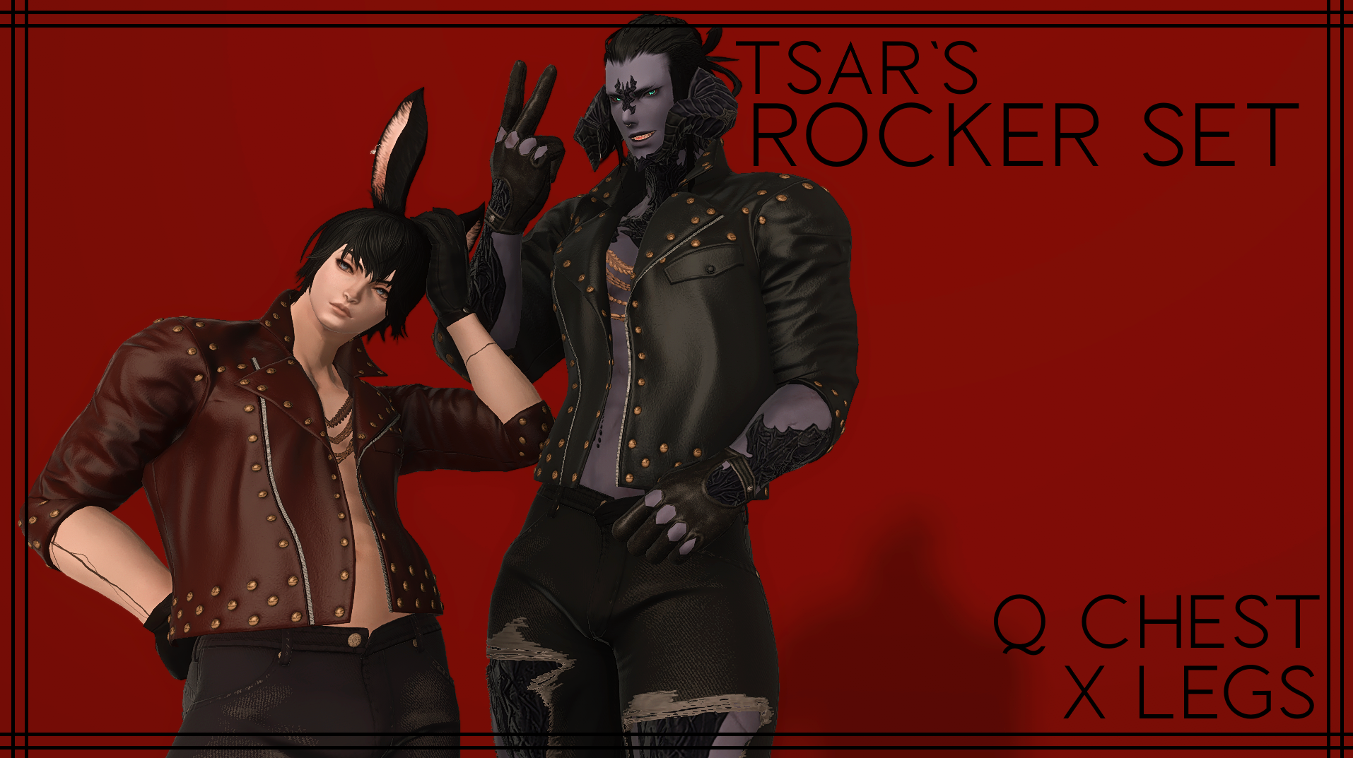 Tsar's Rocker Set - TBSE-Q Chest, TBSE-X Legs - The Glamour Dresser : Final Fantasy XIV Mods and ...