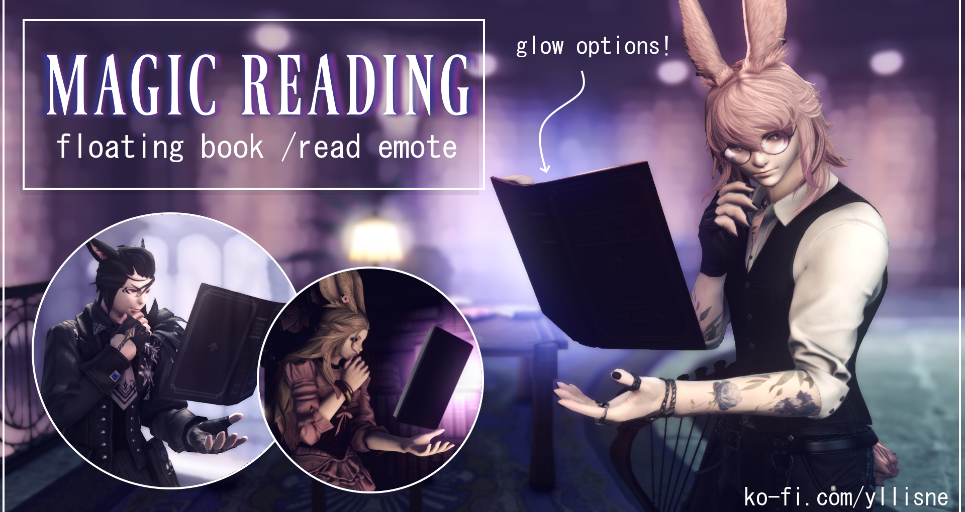 Magic Reading - floating book emote (glow options) - The Glamour ...