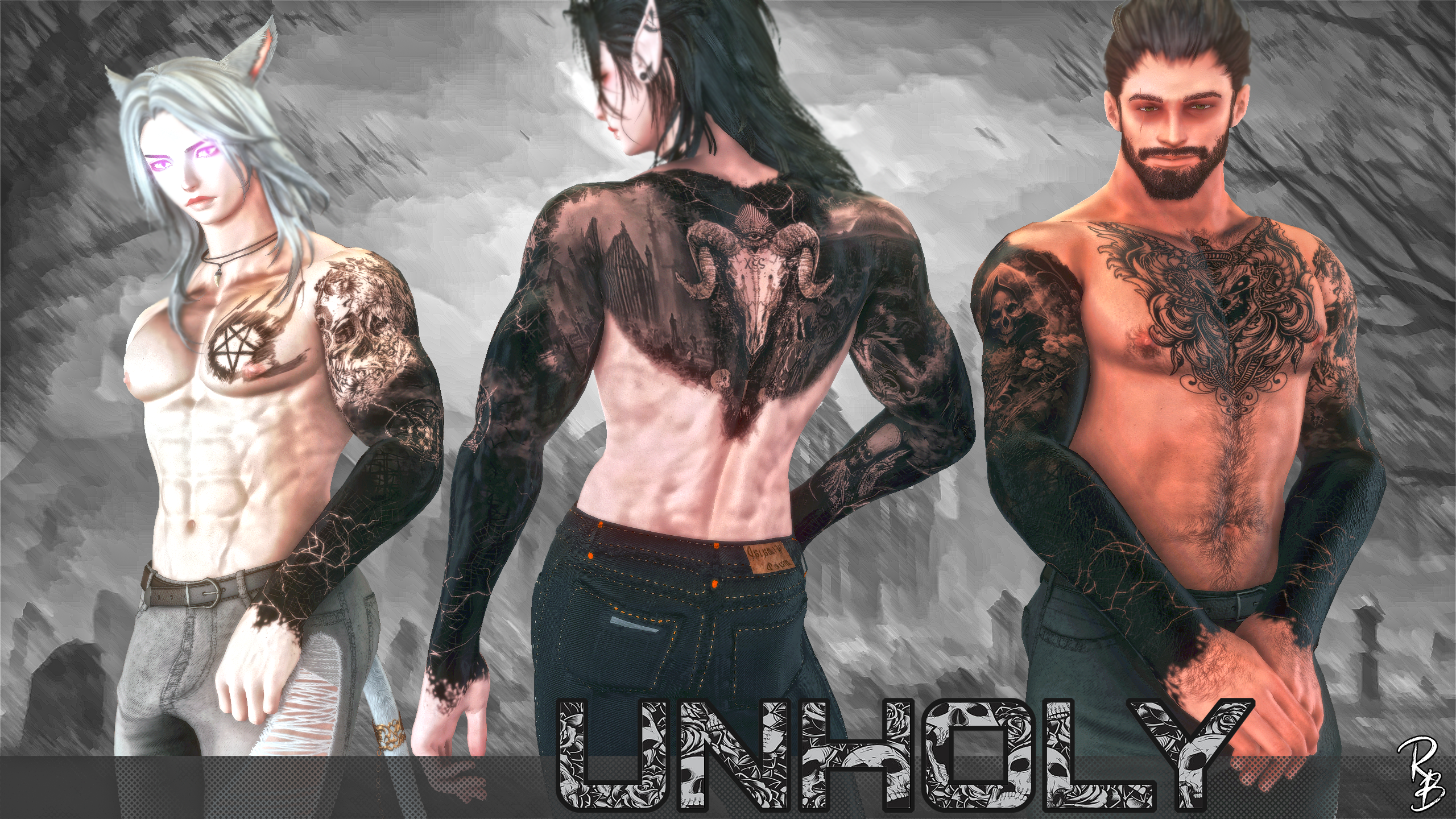 [RB] Unholy Tattoo - The Glamour Dresser : Final Fantasy XIV Mods and More