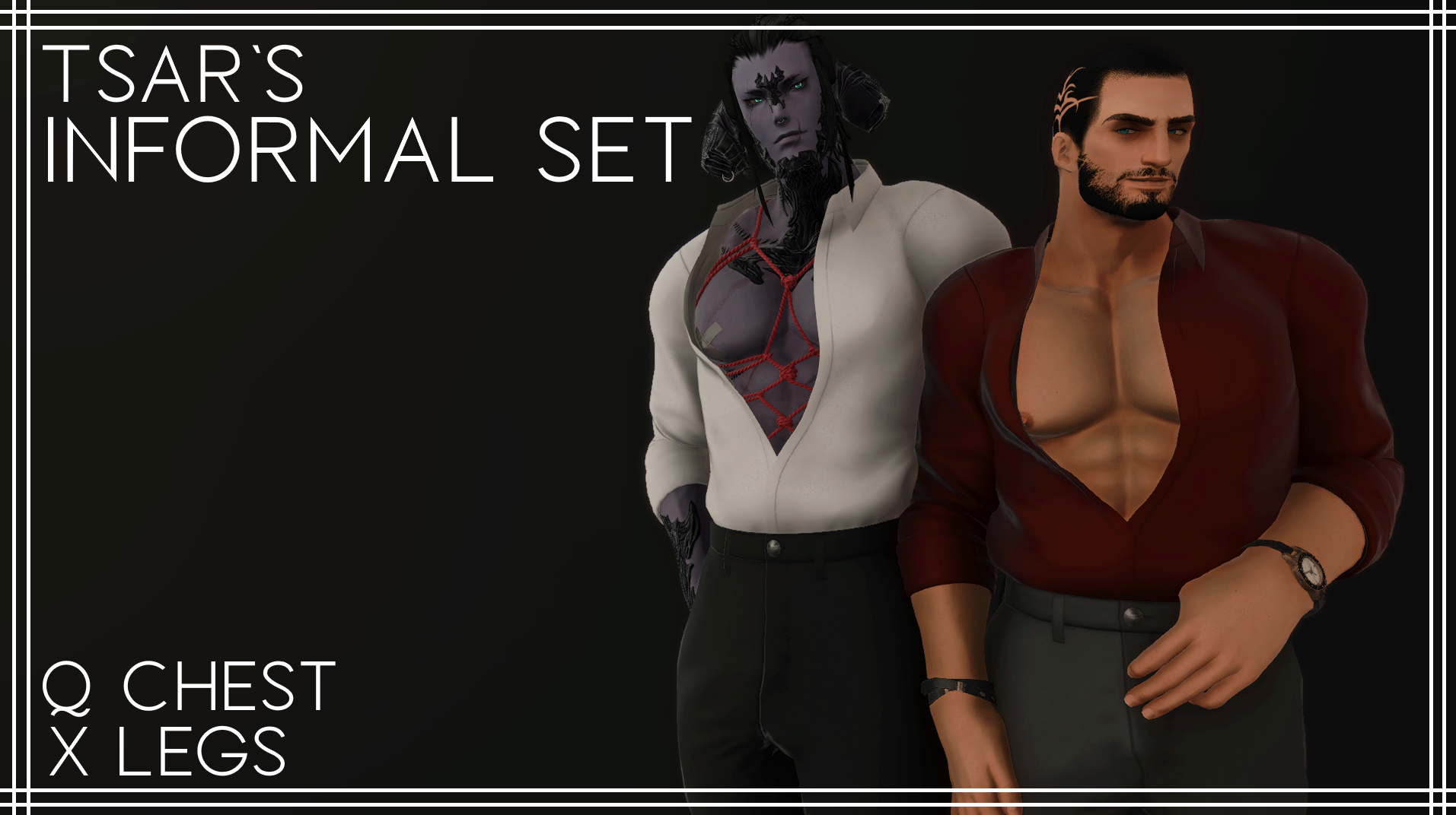 Informal Set - TBSE-Q Chest, TSBE-X Legs - The Glamour Dresser : Final Fantasy XIV Mods and More