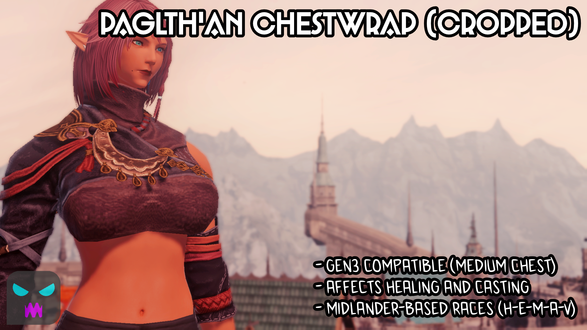 [spectral] Paglth'an Chestwrap (Cropped) - The Glamour Dresser : Final Fantasy XIV Mods and More
