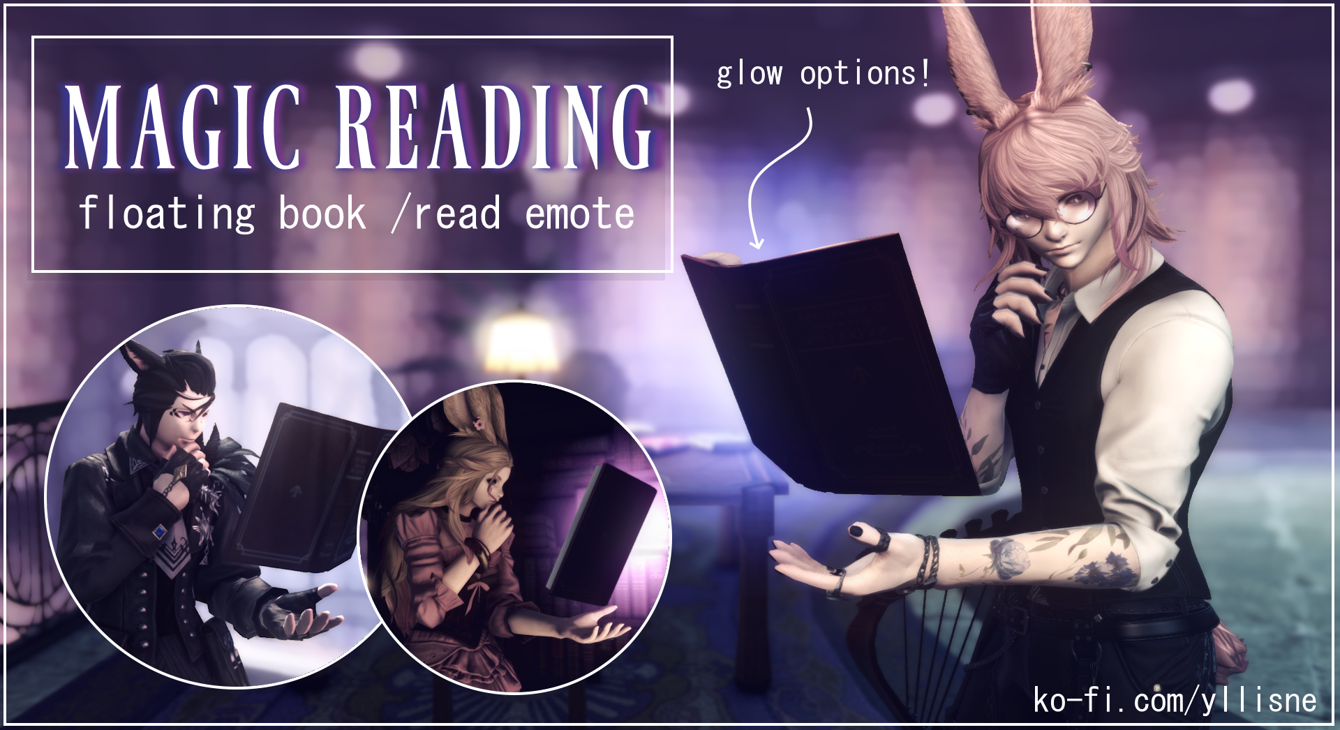 Magic Reading - floating book emote (glow options) - The Glamour ...