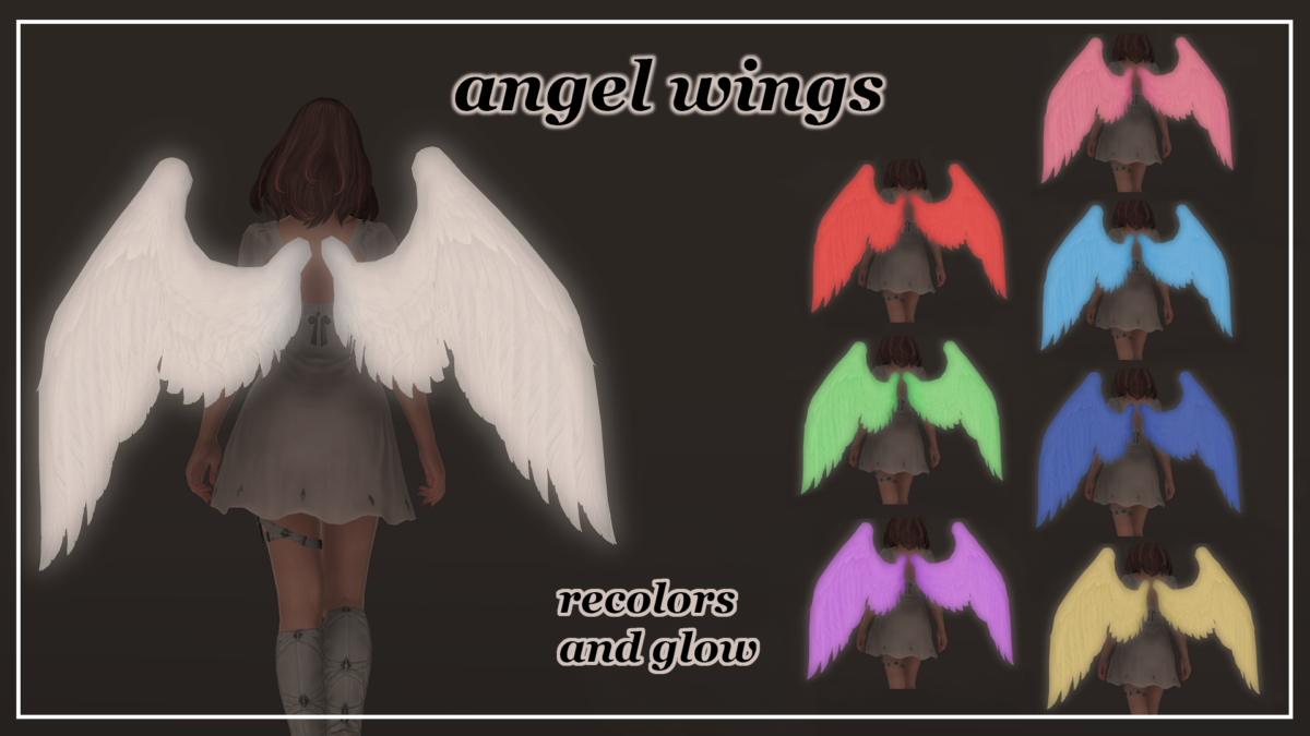 [dreamy] angel wings recolors and glow - The Glamour Dresser : Final ...
