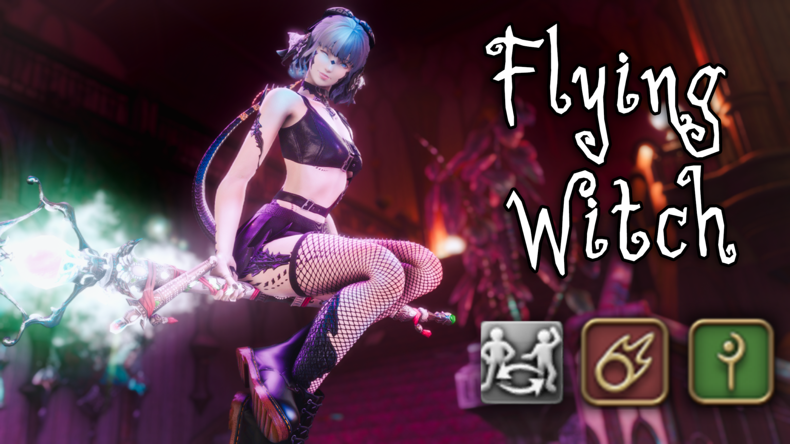 [Animation] Flying Witch (BLM/WHM idle) [DT compatible] - The Glamour Dresser : Final Fantasy ...