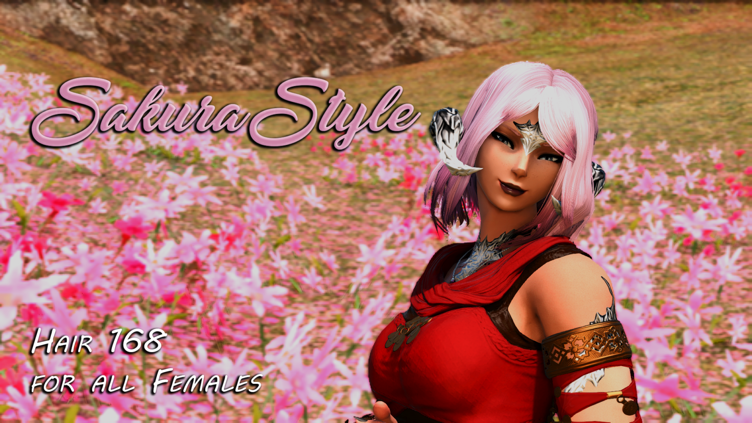 Sakura Style Hair - Hair 168 for All - The Glamour Dresser : Final Fantasy XIV Mods and More
