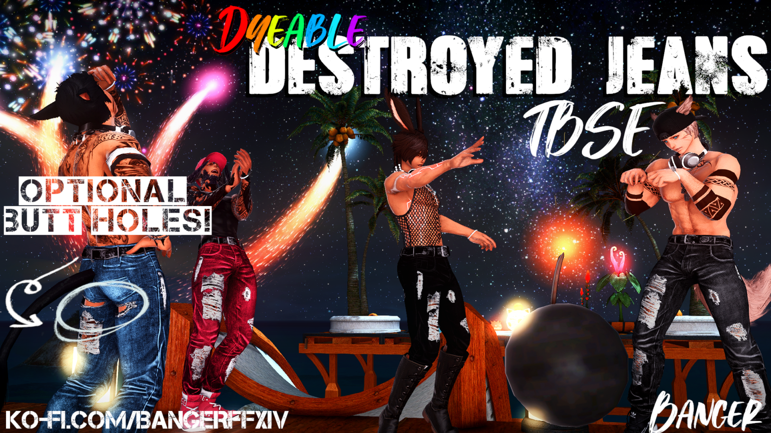 Banger's Destroyed Jeans (TBSE) - The Glamour Dresser : Final Fantasy ...