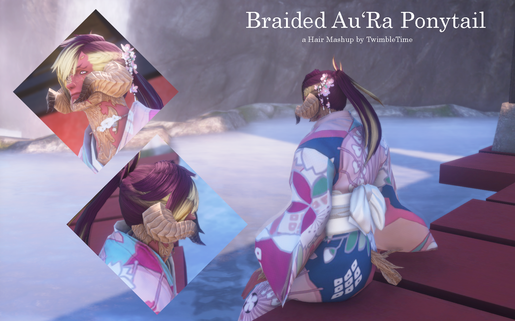 Braided Au'Ra Ponytail - The Glamour Dresser : Final Fantasy XIV Mods ...