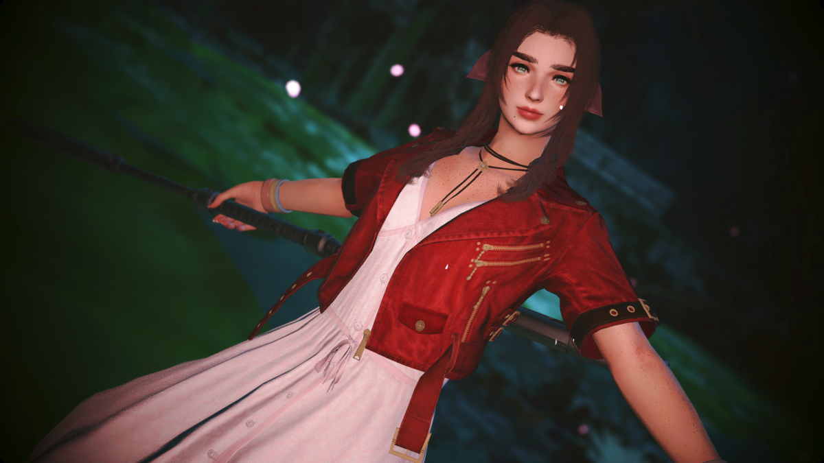 Healing Wind..., FF7R Aerith attire+ weapon - The Glamour Dresser ...