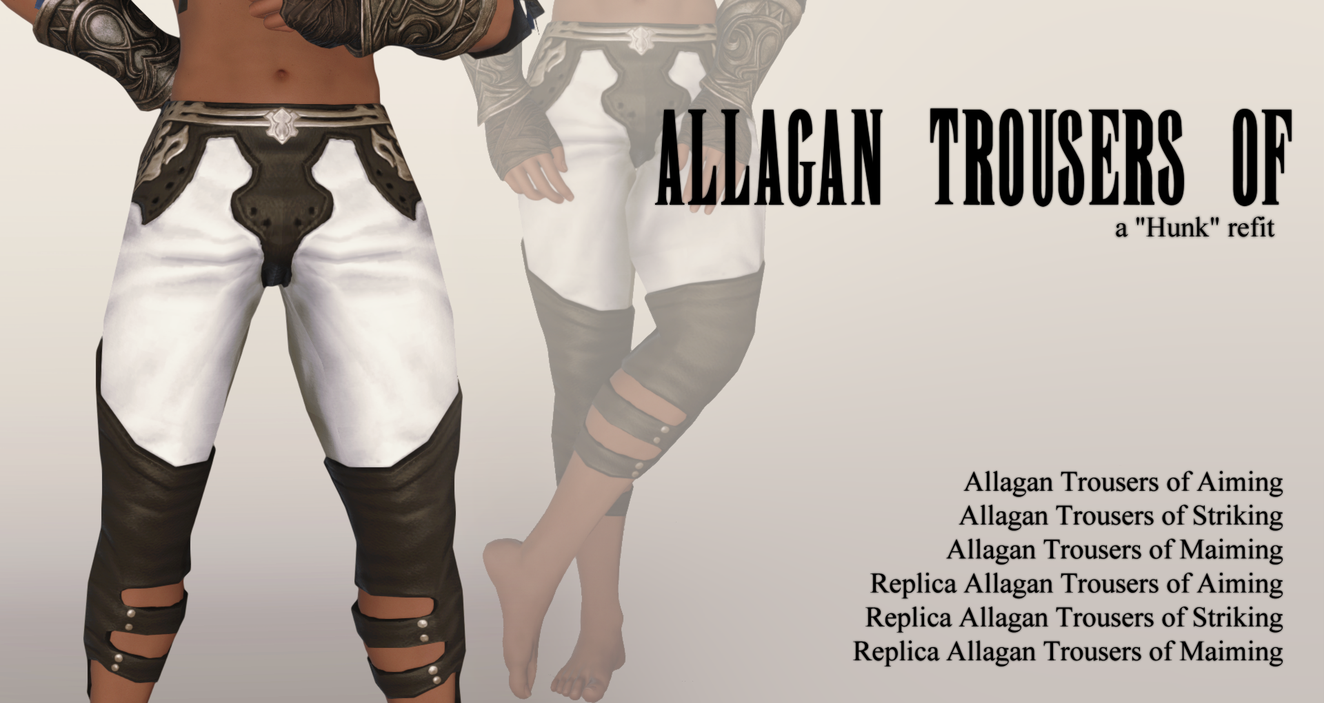 Allagan Trousers of - Hunk - The Glamour Dresser : Final Fantasy XIV ...
