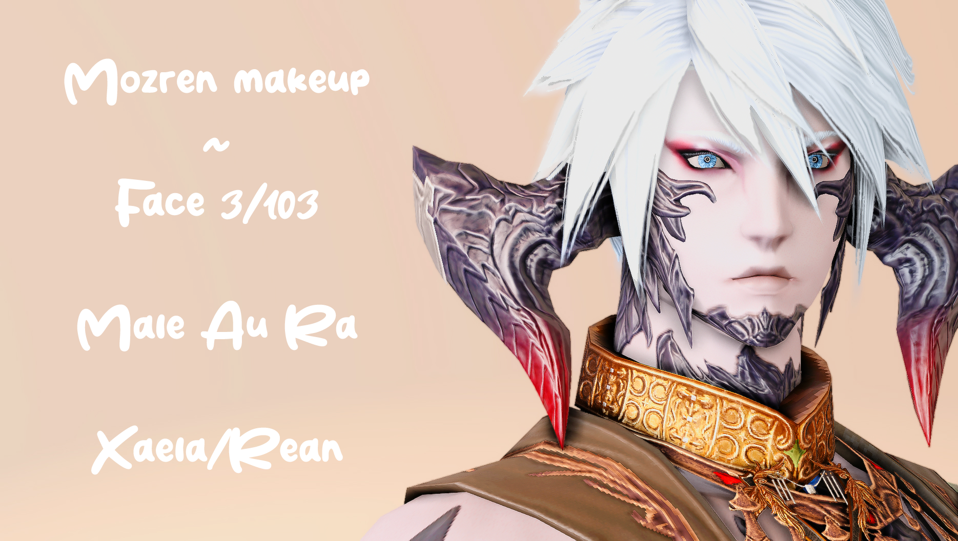 [X_D] Mozren Makeup (Male Au Ra face 3/103) - The Glamour Dresser ...