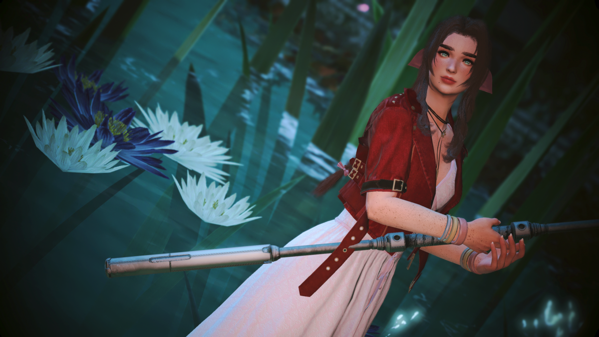 Healing Wind..., FF7R Aerith attire+ weapon - The Glamour Dresser ...
