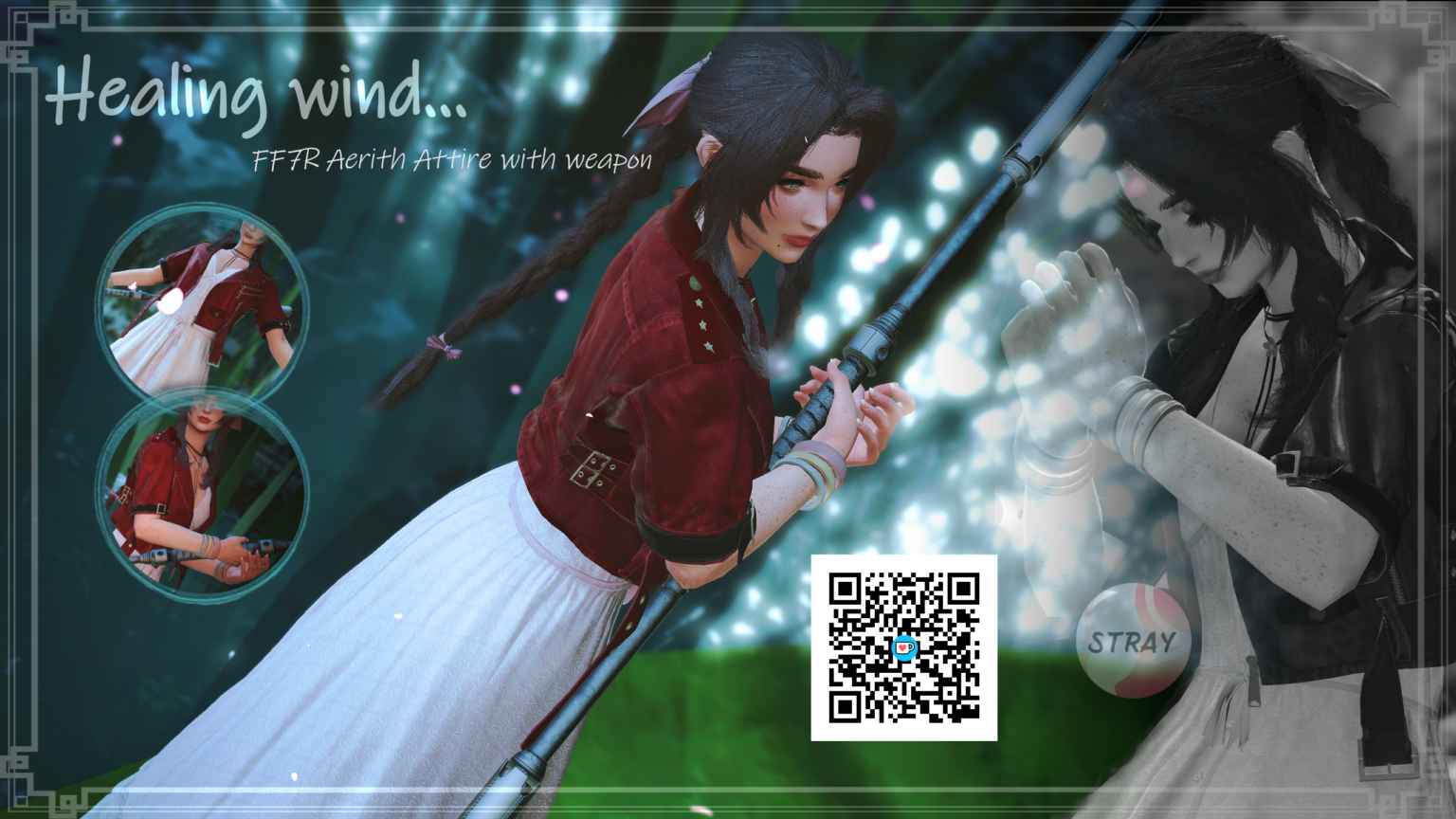 Healing Wind..., FF7R Aerith attire+ weapon - The Glamour Dresser ...