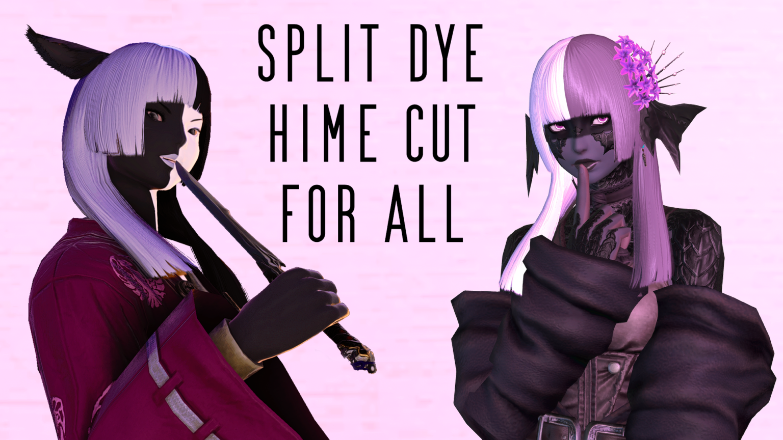 Split Dye Hime Cut For All - The Glamour Dresser