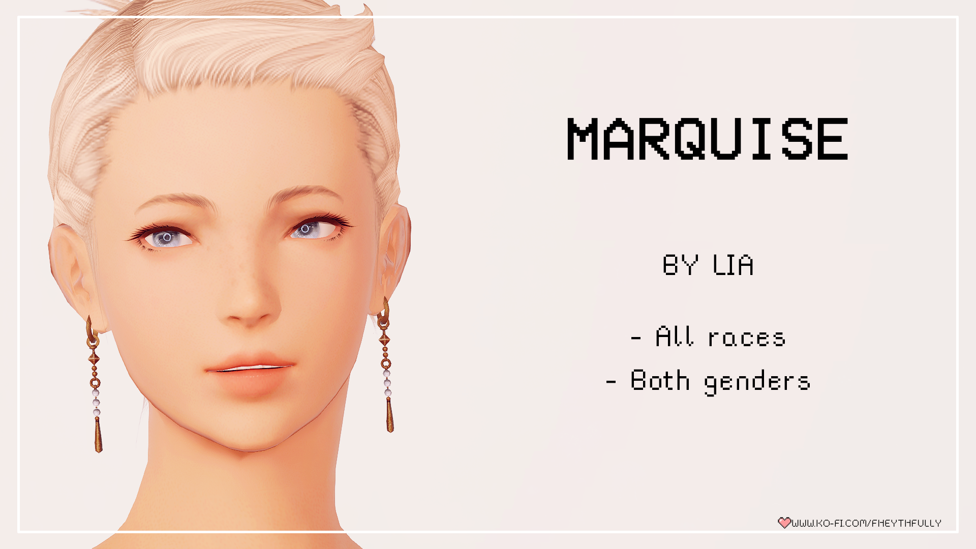 Marquise Earrings - The Glamour Dresser : Final Fantasy XIV Mods and More