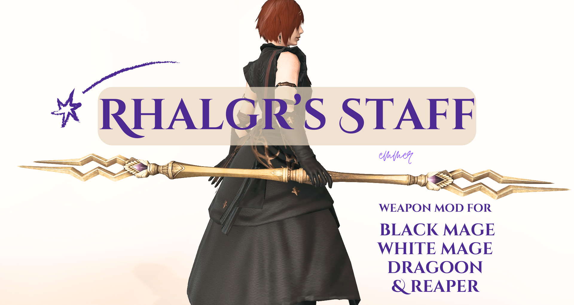 Rhalgr's Staff: Weapon for BLM WHM DRG RPR - The Glamour Dresser : Final Fantasy XIV Mods and More