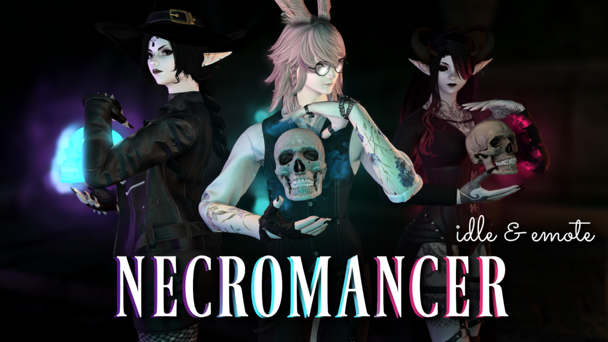Necromancer - Idle & Emote with a skull and VFX aura - The Glamour ...