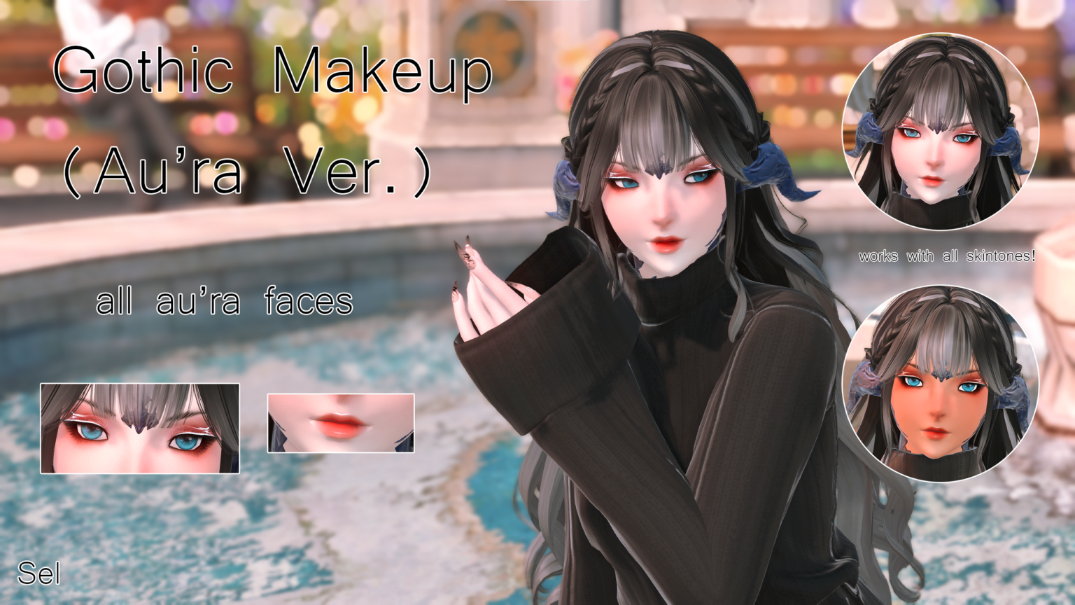 Gothic Girl - Female Au'ra Makeup - The Glamour Dresser : Final Fantasy ...