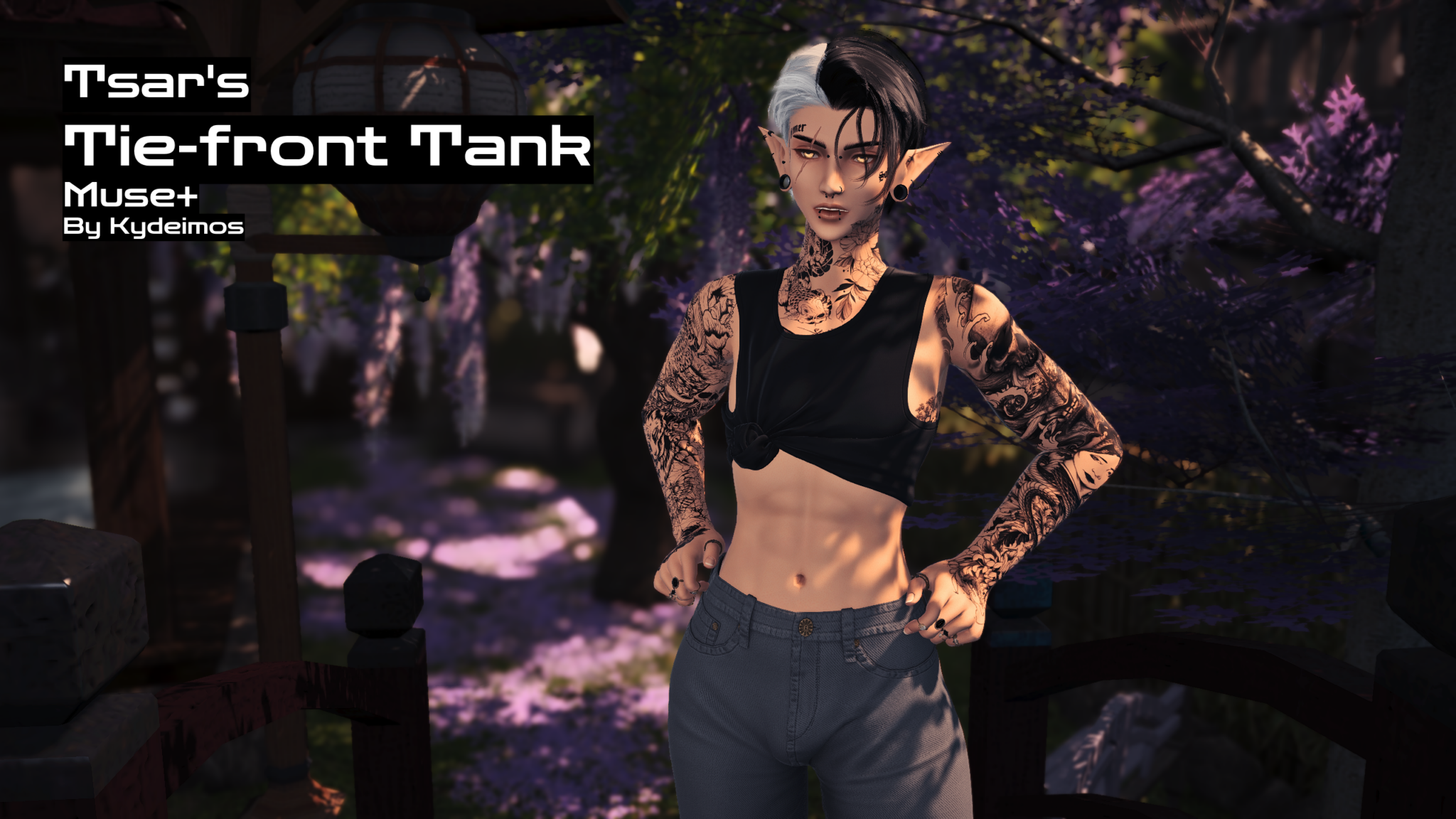 Tie-front Tank - Muse+ - The Glamour Dresser : Final Fantasy XIV Mods ...