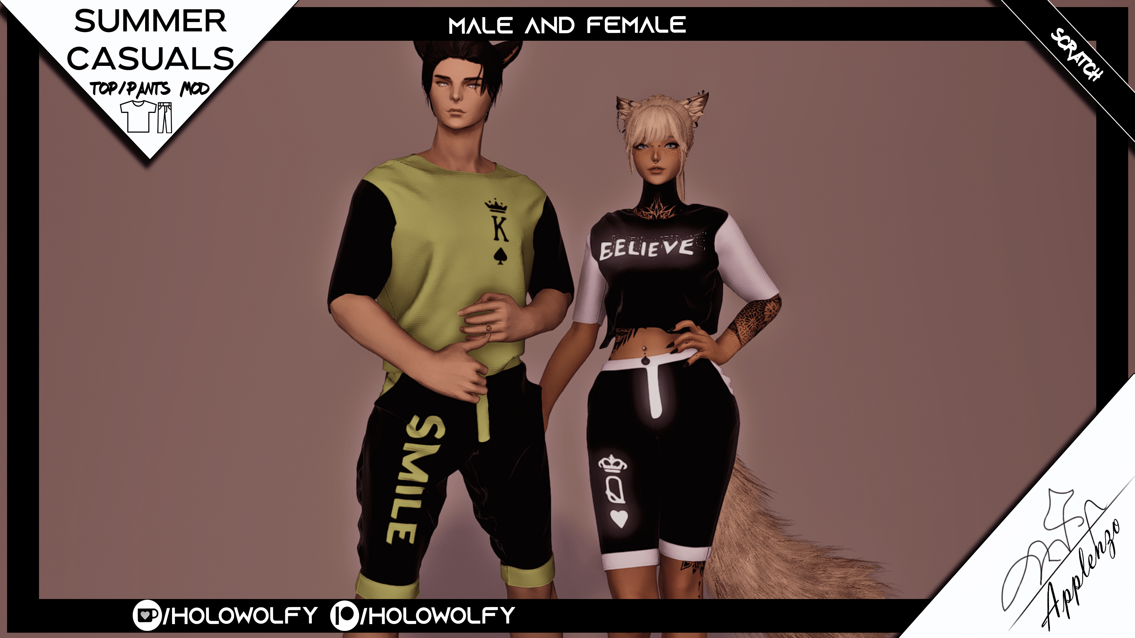 [Holo] Summer Casuals Bibo+/TBSE/TBSE-X - The Glamour Dresser : Final Fantasy XIV Mods and More