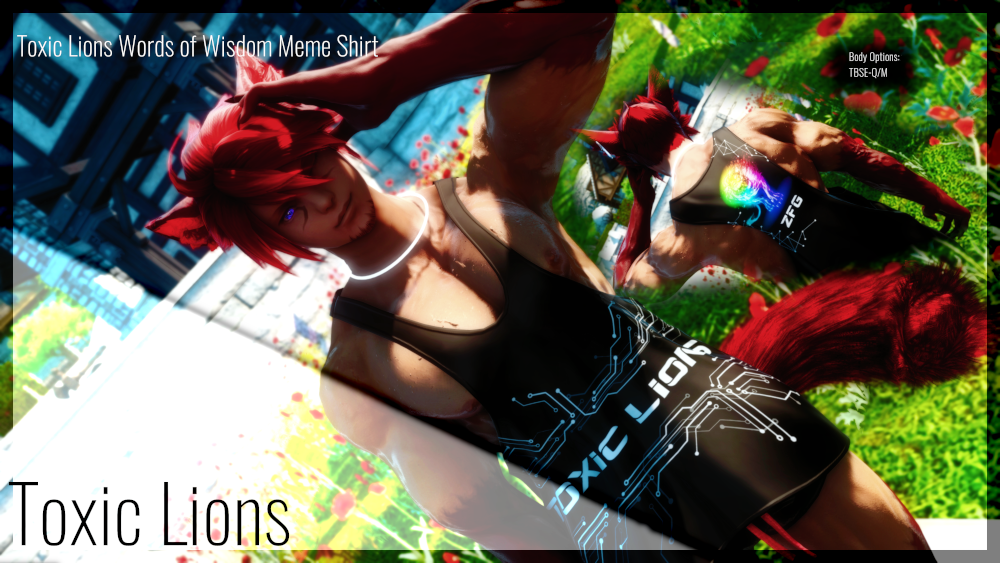 Toxic Lions Cyber Wisdom ZFG Shirt - The Glamour Dresser : Final Fantasy XIV Mods and More