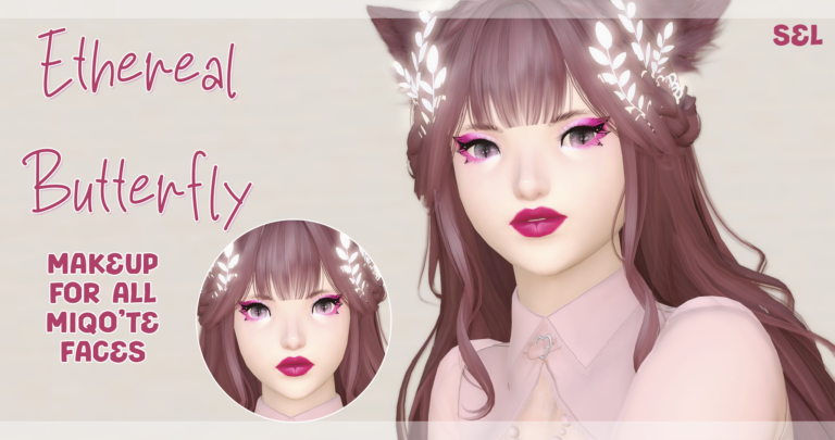 Ethereal Butterfly - Female Miqo'te Makeup - The Glamour Dresser ...