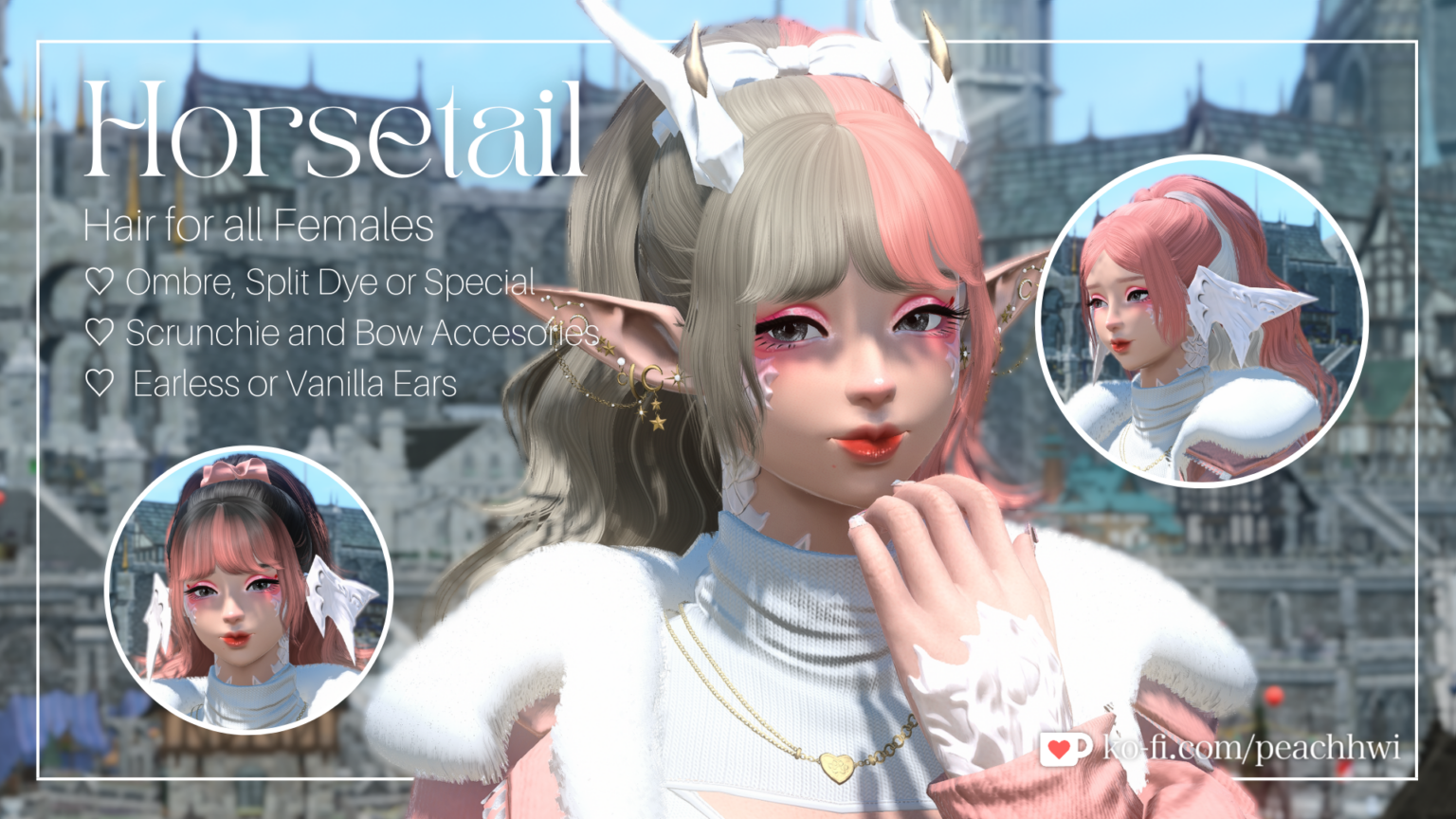 Horsetail - Hair - The Glamour Dresser : Final Fantasy XIV Mods and More