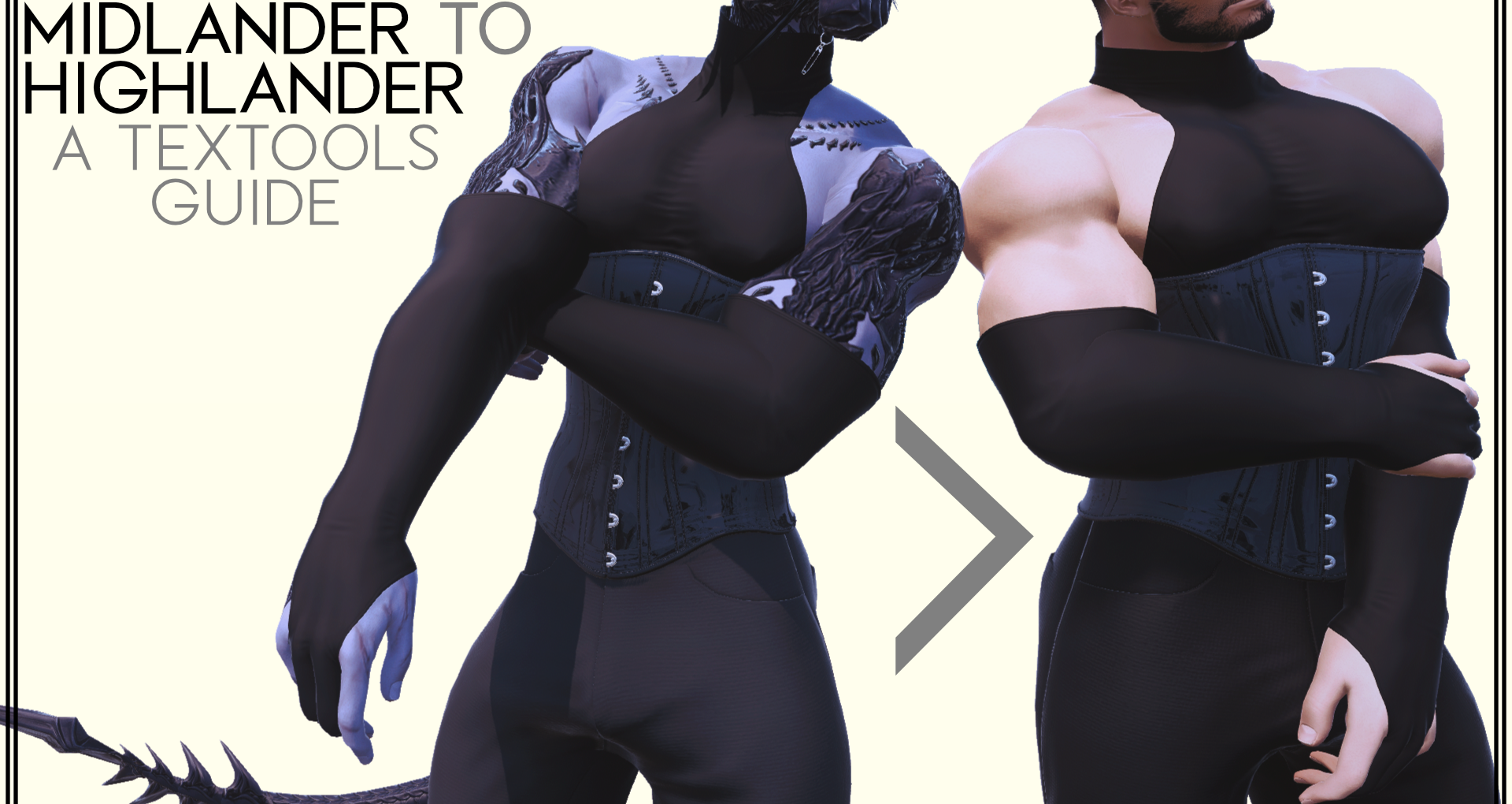Midlander to Highlander : a Textools Guide - The Glamour Dresser : Final Fantasy XIV Mods and More
