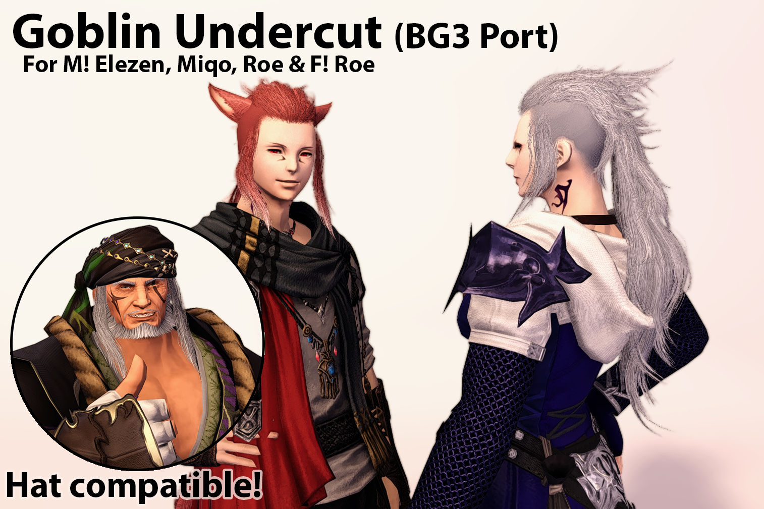 Goblin Undercut (BG3 Port) - The Glamour Dresser : Final Fantasy XIV ...