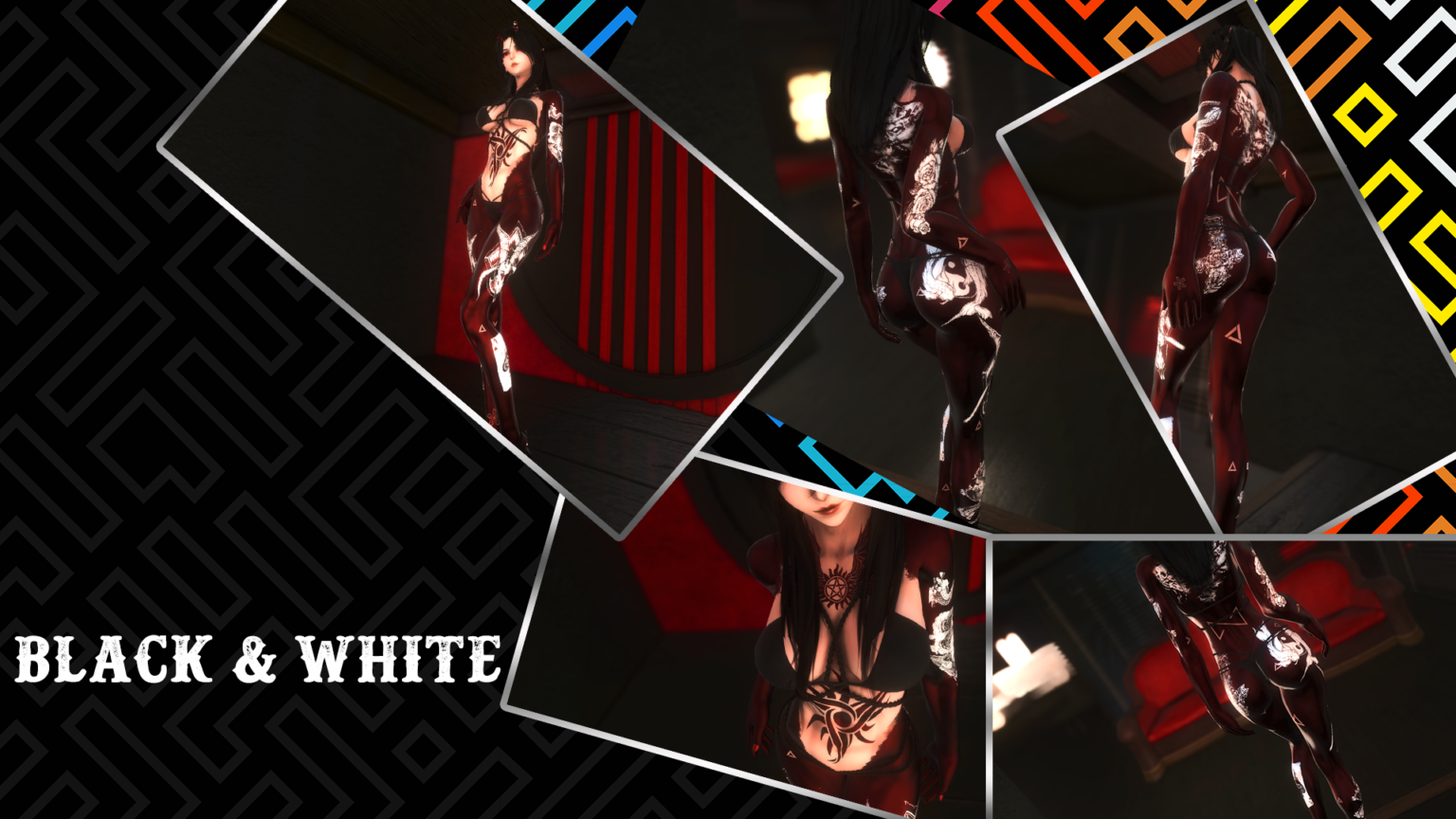[Tattoo] Black & White - The Glamour Dresser : Final Fantasy XIV Mods ...