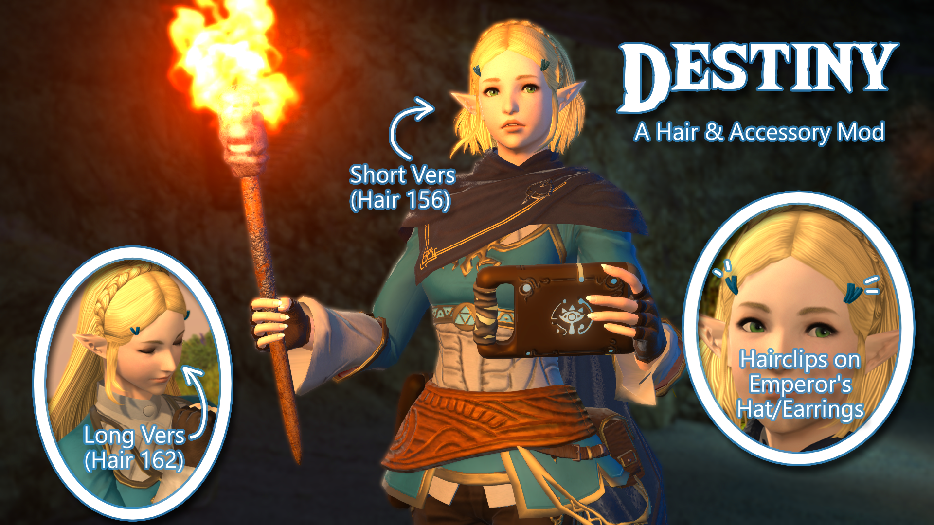Destiny – A Hair Mod - The Glamour Dresser : Final Fantasy XIV Mods and ...
