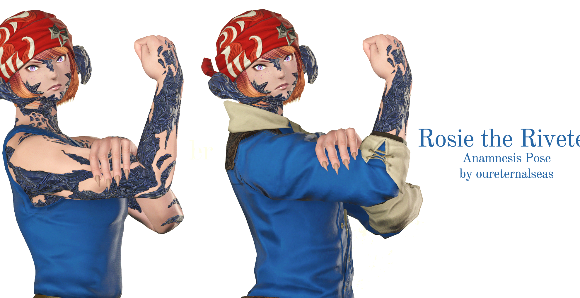 Rosie the Riveter Pose - The Glamour Dresser : Final Fantasy XIV Mods ...